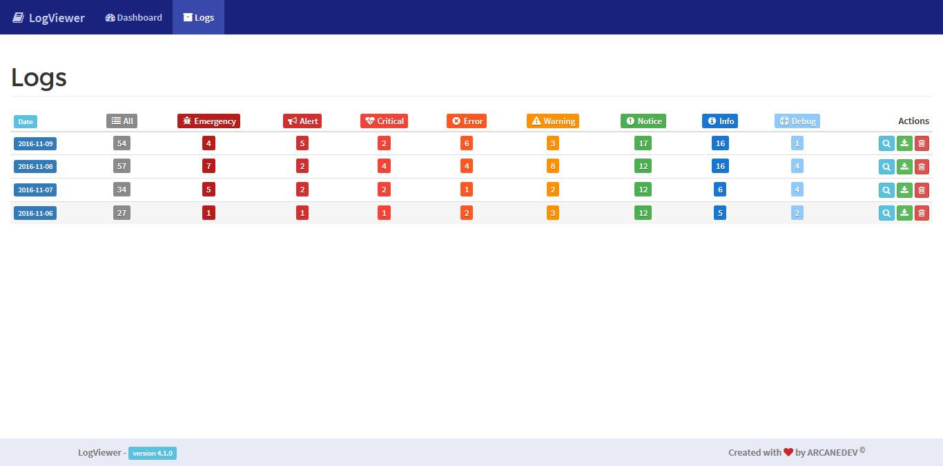 Laravel Log Viewer - Laravel Plug