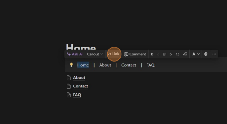 How to Create a Navigation Bar in Notion - Laravel Plug